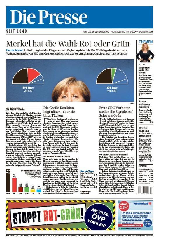 Die Presse klärt und beruhigt Erscheinungsbild | Kurier