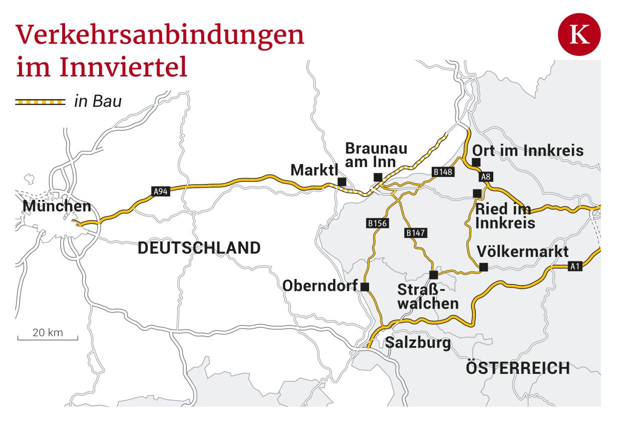 Lkw-Flut überlastet Straßen im Innviertel | Kurier