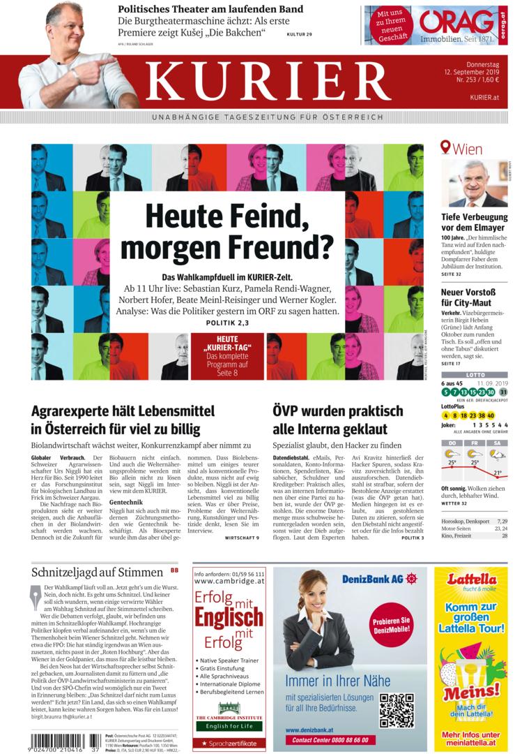 KURIER punktet groß bei den European Newspaper Awards