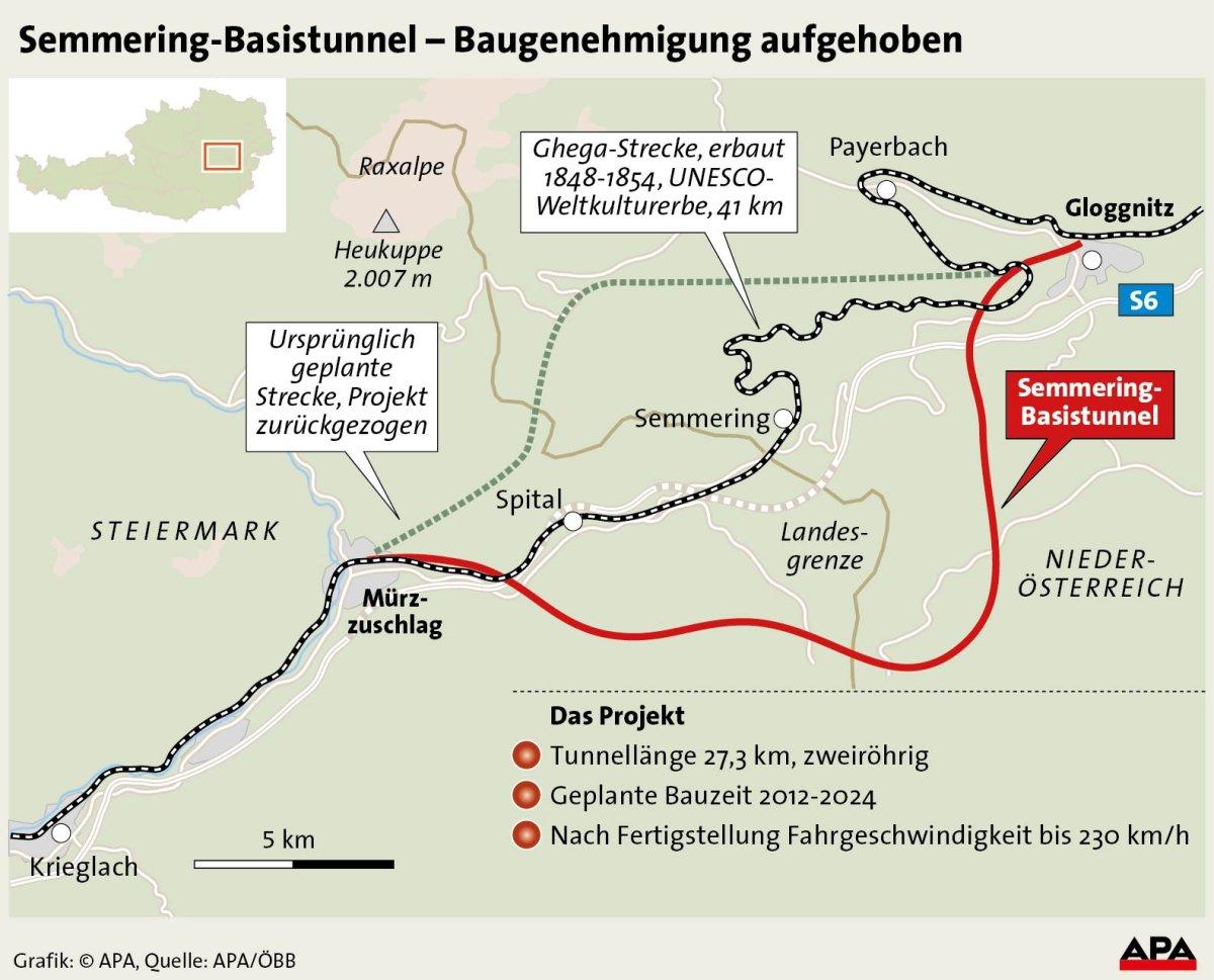 Semmering-Basistunnel: Anrainer erzwingen Baustopp | Kurier