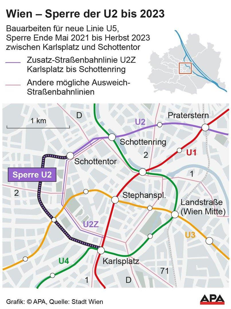 Bis Herbst 2023 wird U-Bahn-Linie U2 teilgesperrt | Kurier