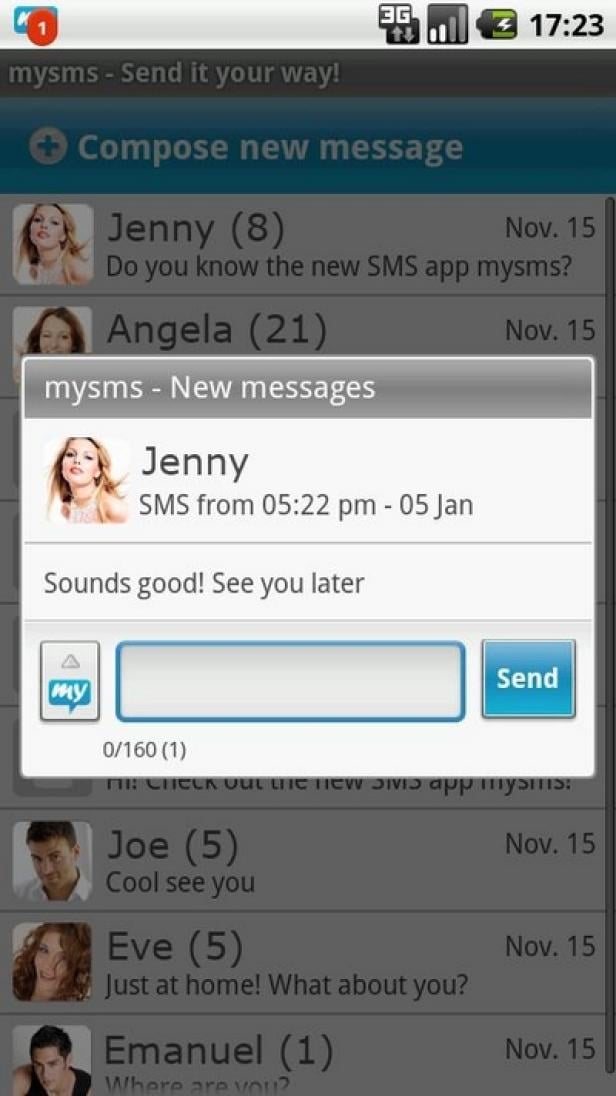 mysms - Android-App - sms.at - Cloud Service