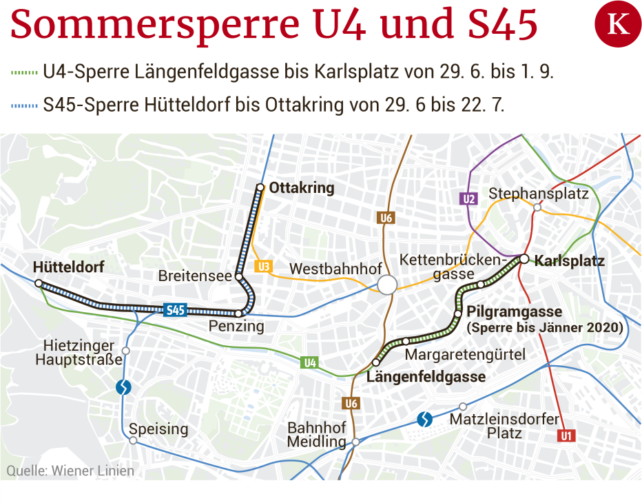 Wiener Linien: Am Samstag beginnt Teilsperre der U4 | Kurier