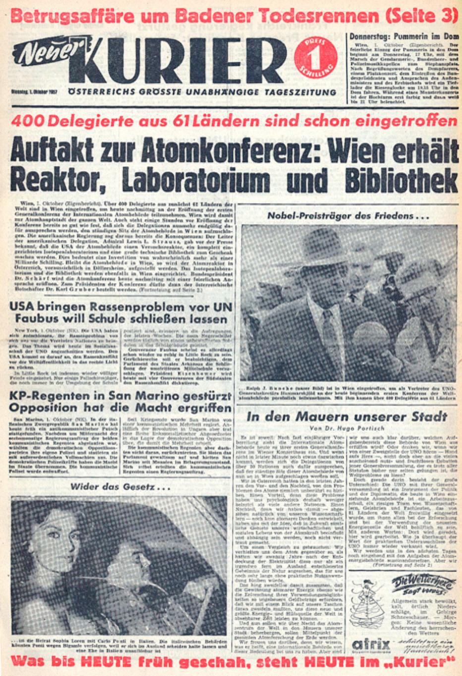 Der KURIER im Wandel der Zeit | Kurier