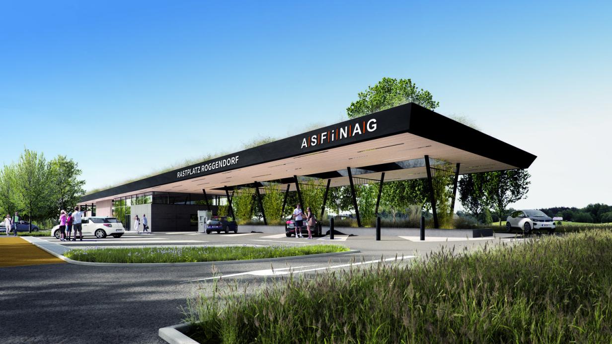 Erster „Rastplatz der Zukunft“ der ASFINAG an der Westautobahn | Kurier