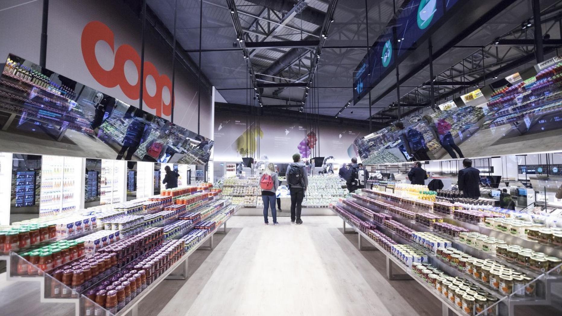 Besuch im Supermarkt der Zukunft