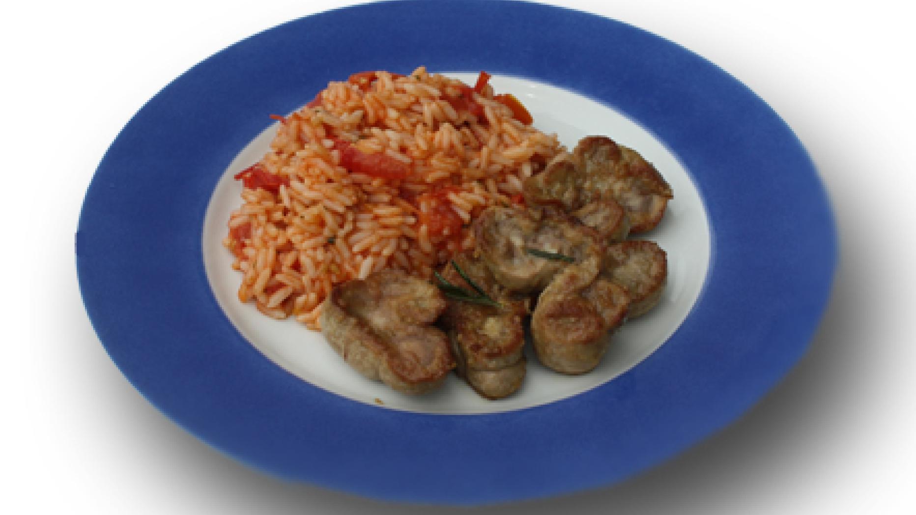 Kalbsniere mit Paradeis-Reis