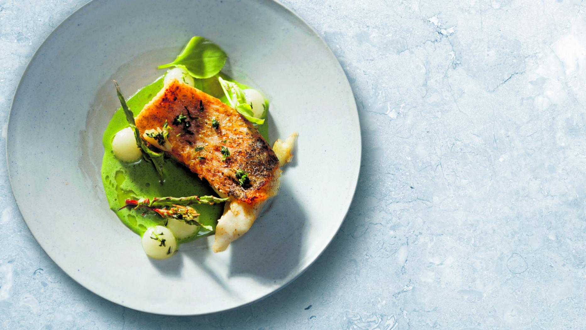 Rezept: Gebratener Hecht mit Kohlrabi–Sauerampfer–Fond | Kurier