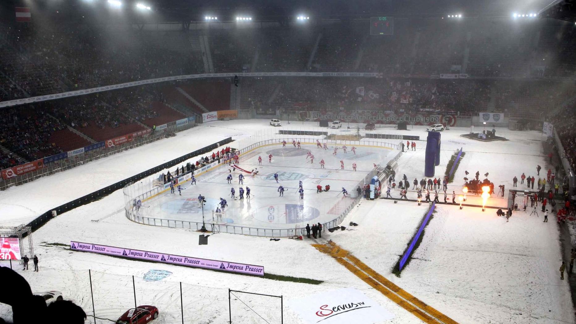 Eishockey: KAC plant im Jänner 2021 wieder ein Open-Air | Kurier
