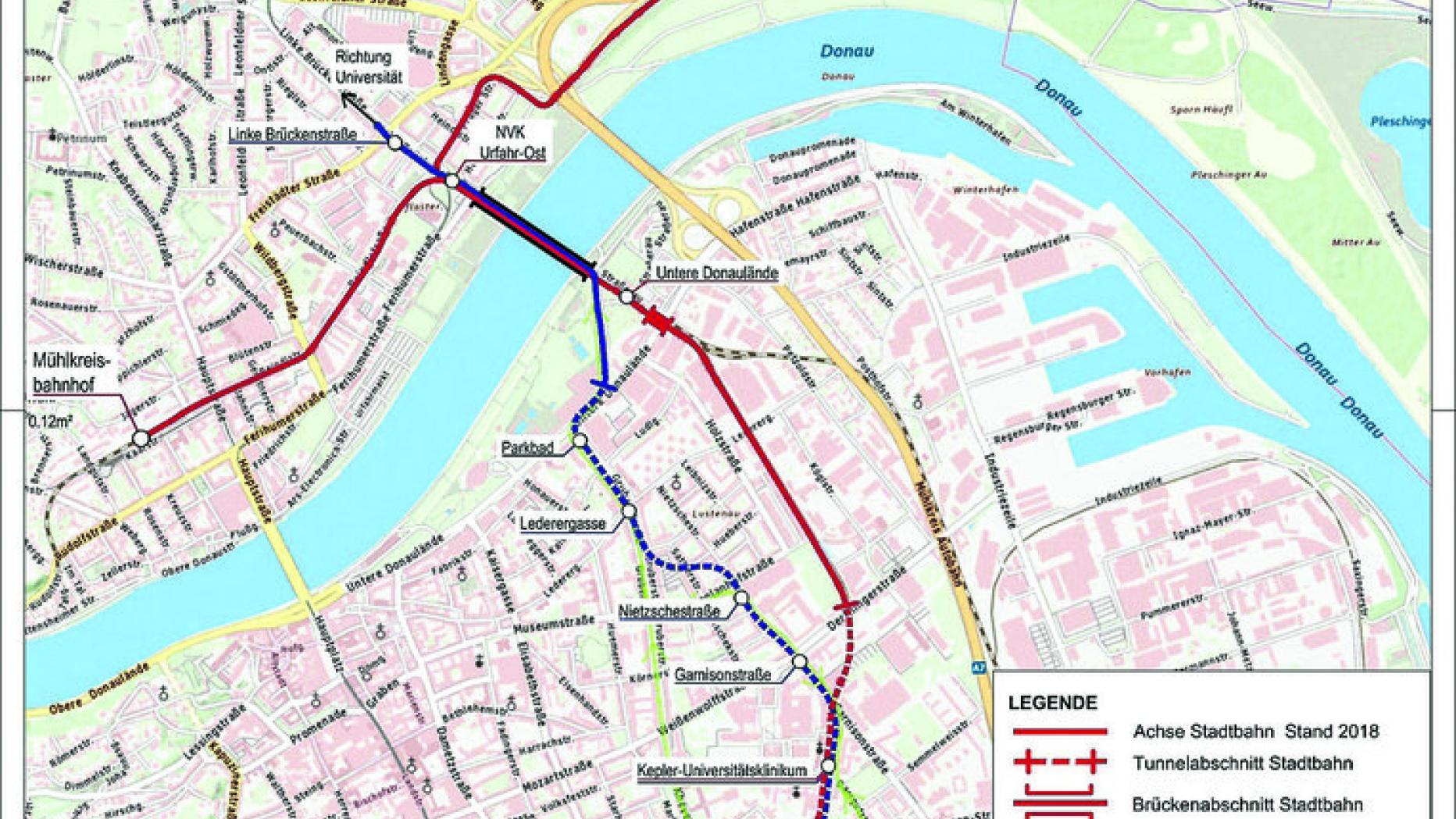 So soll die Linzer Stadtbahn verlaufen | Kurier
