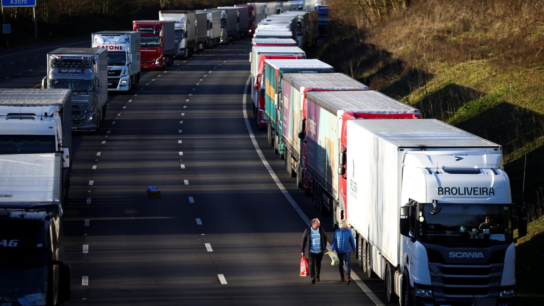 Lkw-Stau rund um Dover löst sich allmählich auf