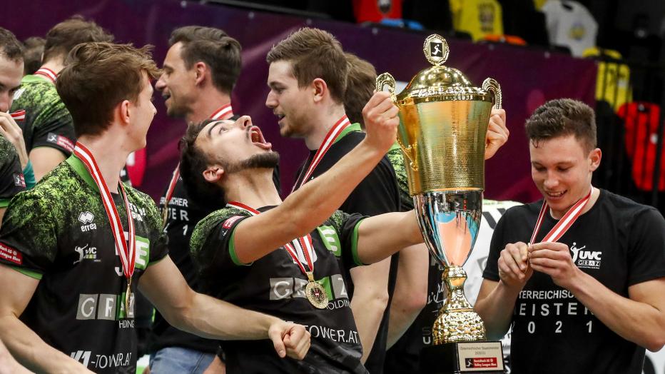 Sensation perfekt: Grazer Volleyballer holten ersten Meister-Titel Sensation perfekt: Grazer Volleyballer holten ersten Meister-Titel