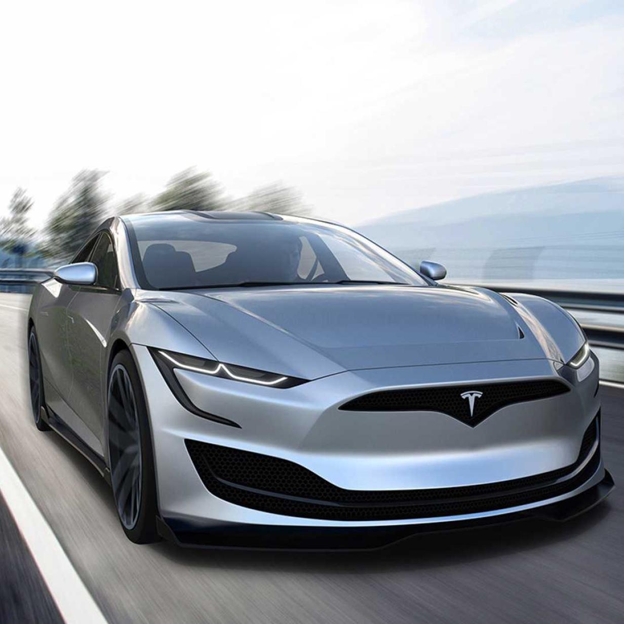 Tesla Model S der zweiten Generation gerendert