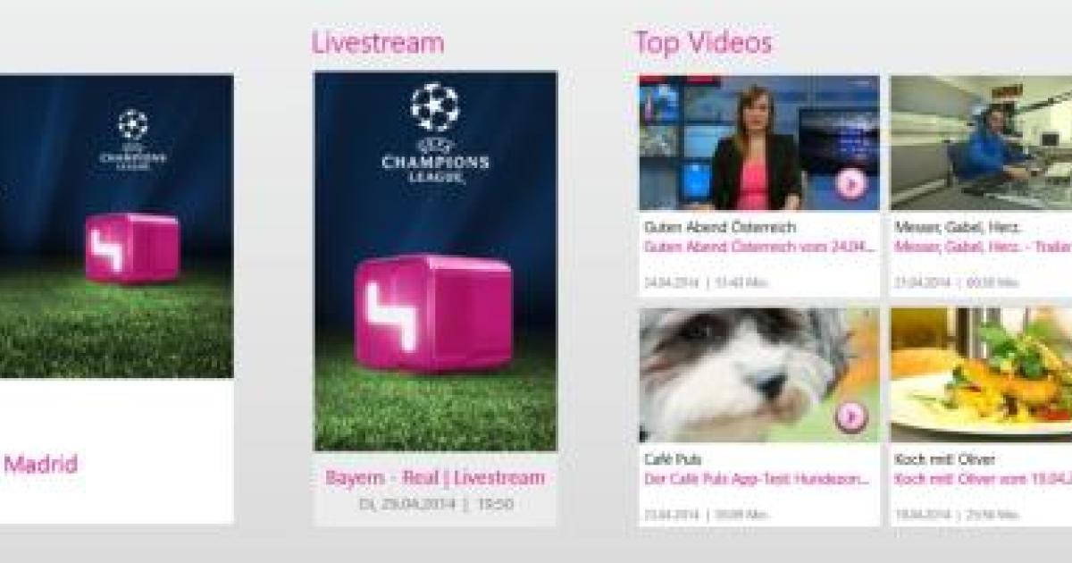 Puls 4 launcht Windows-App | Kurier