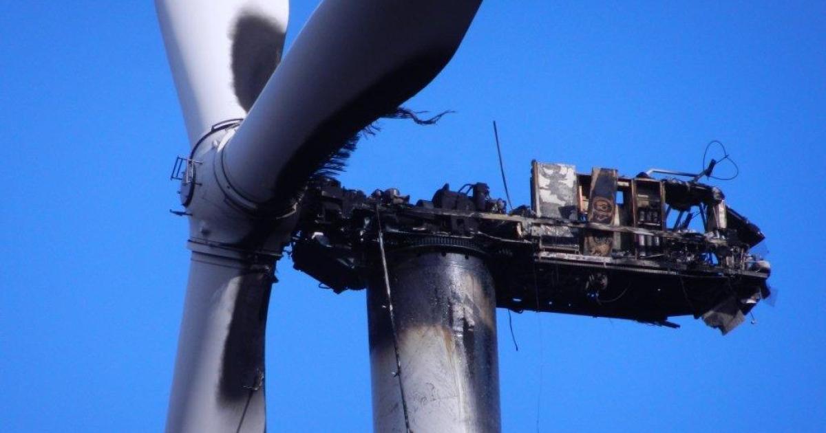 Windrad wurde bei Brand total zerstört | Kurier