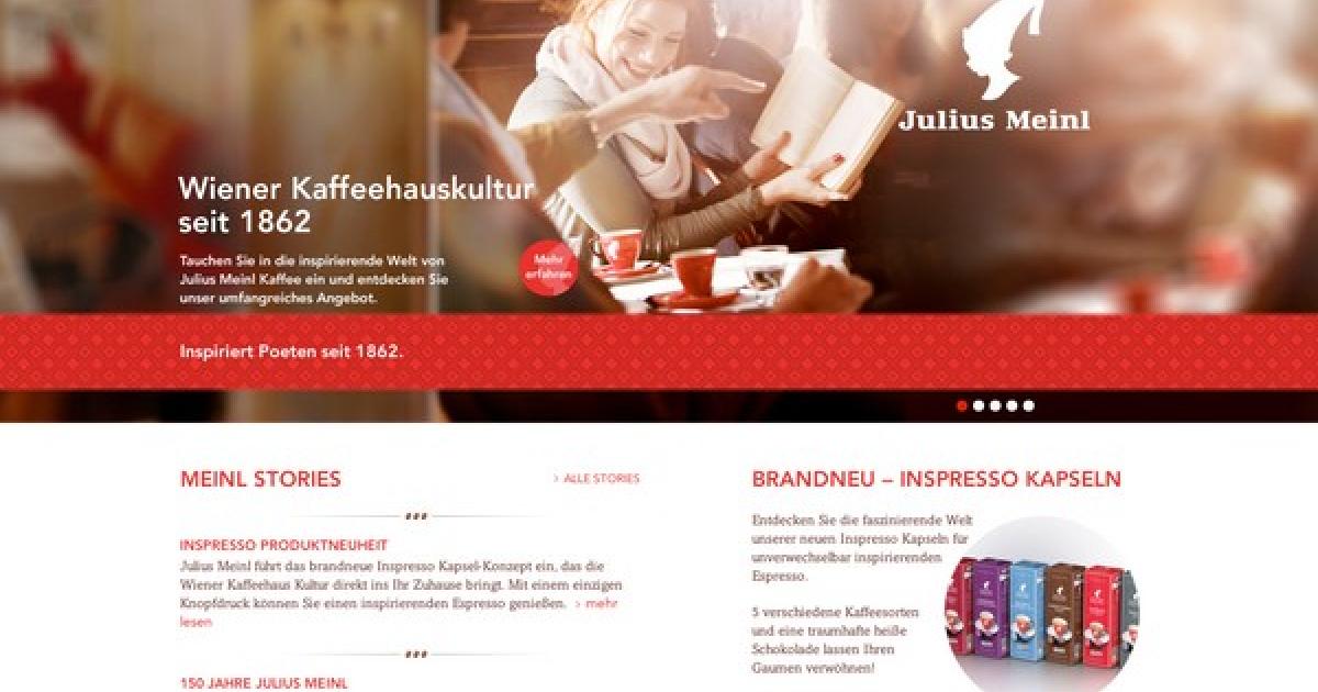 Julius Meinl erneuert Meinlcoffee.com | Kurier
